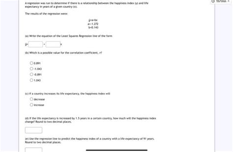 Solved A Regression Was Run To Determine If There Is A Chegg Com