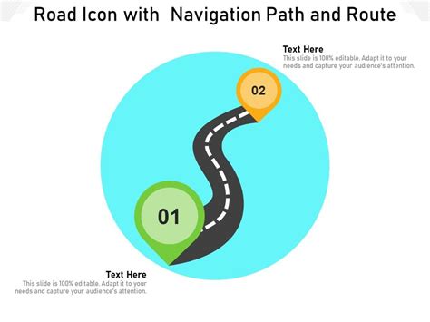 Road Icon With Navigation Path And Route Ppt PowerPoint Presentation Inspir