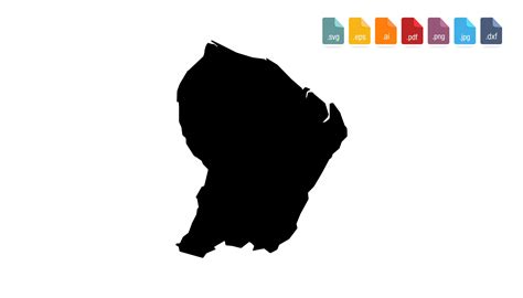 Guyane Map Svg Guyane Française Map Svg French Guiana Svg