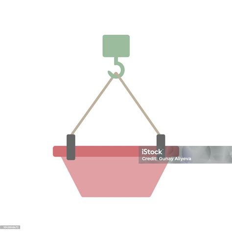 콘크리트 색된 아이콘으로 크레인 훅입니다 모바일 개념 및 웹 애플 리 케이 션에 대 한 색된 건설 사인의 요소입니다 웹 및 모바일에 대 한 구체적인 아이콘 색상 크레인