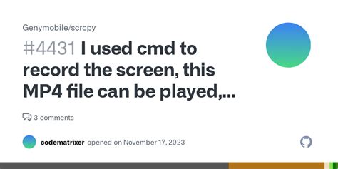 I Used Cmd To Record The Screen This Mp4 File Can Be Played But The Frame Rate Is Very Low
