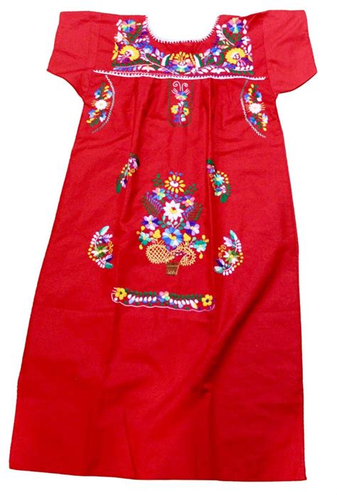 Mexican Puebla Embroidered Dress Size Small Handmade Floral Puebla