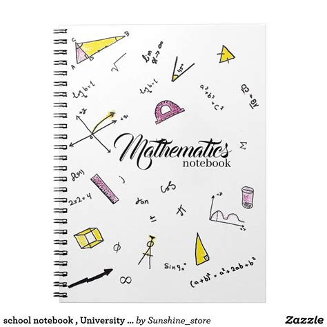 School Notebook University Notebook Mathematics в 2024 г Образование Предметы Рисунки
