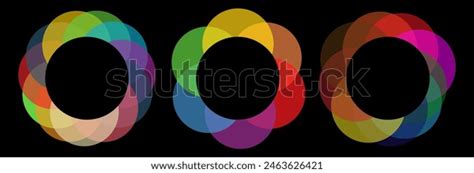 Overlapping Circles Venn Diagram Infographics Three Stock Vector Royalty Free