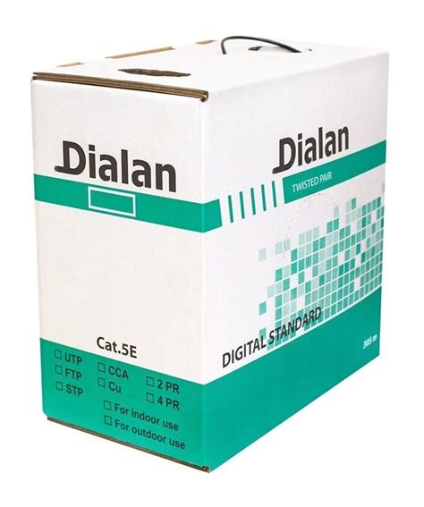 ᐉ Кабель симметричный витая пара Dialan КНП 4x2x0 51 Cu Utp Cat 5Е