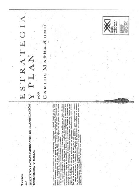 Estrategia Y Plan Matus Pdf