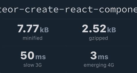 Xchmeteor Create React Component Bundlephobia