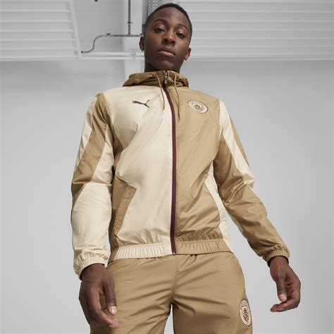 Puma Manchester City Pre Match Woven Jacket Adults Granola