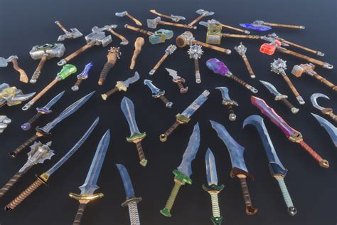 Rpg Melee Weapons Kit 3d Weapons Unity Asset Store