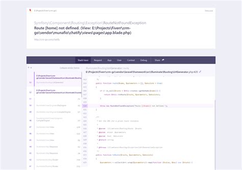 route [home] not defined · issue 86 · munafio chatify · github