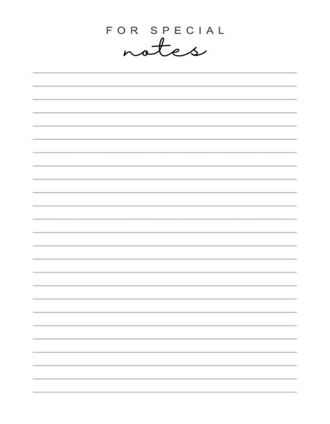 Printable Note Page Template Free Download And Print For You