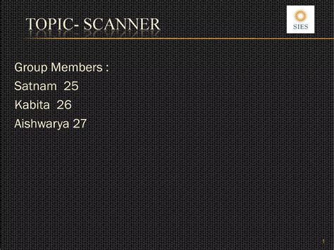 Scanner Presentation PPT