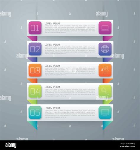 Colorful Vector Design For Workflow Layout Stock Vector Image Art Alamy