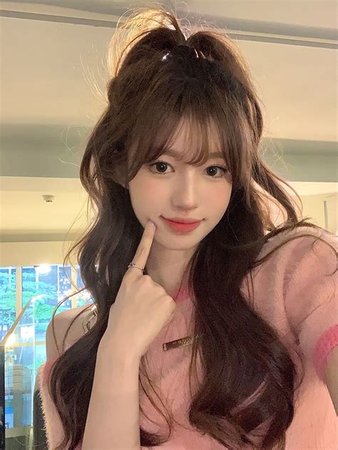 Long Curly Synthetic Wig With Bangs In 2024 Hairstyles For Layered