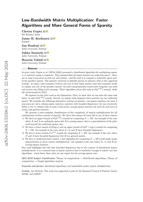 Low Bandwidth Matrix Multiplication Faster Algorithms And More General