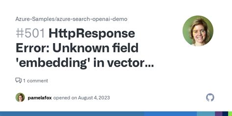 Response Error Unknown Field Embedding In Vector Fields List · Issue 501 · Azure Samples