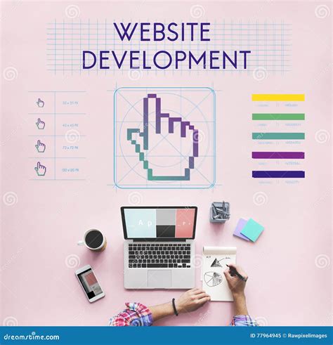 Website Development Links Seo Webinar Cyberspace Concept Stock Image Image Of Contemporary