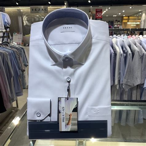 [예작]남성와이셔츠 스트레치 카라배색 화이트 솔리드 일반핏 긴팔 Yj0sbp589wh 이랜드몰