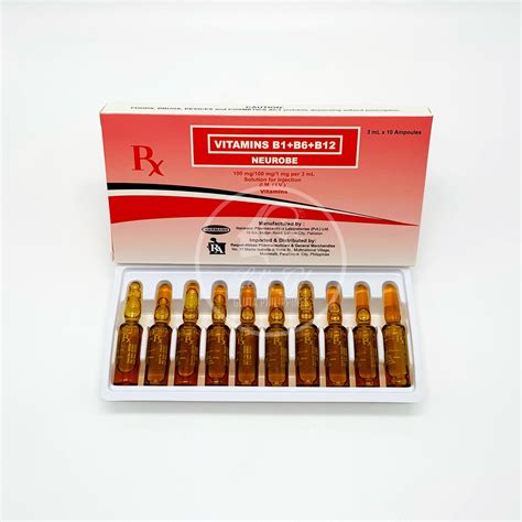 Neurobe Vitb Tray Or 10 Ampoules Lets G Gluta Philippines