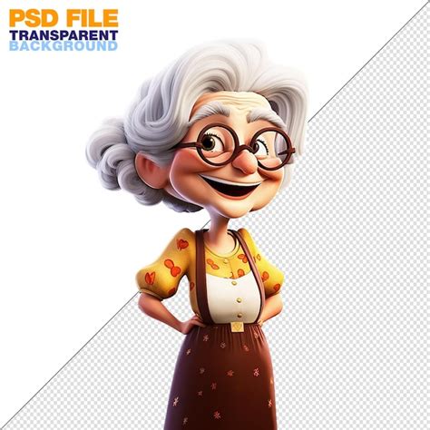 Cute Granny Posing And Smiling Premium Ai Generated Psd