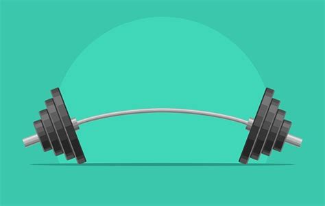 녹색 배경에 고립 된 곡선 바벨 역도 장비 보디 빌딩 체육관 크로스 핏 운동 피트니스 클럽 기호 스포츠 벡터 일러스트 레이 션 곡선에 대한 스톡 벡터 아트 및 기타 이미지