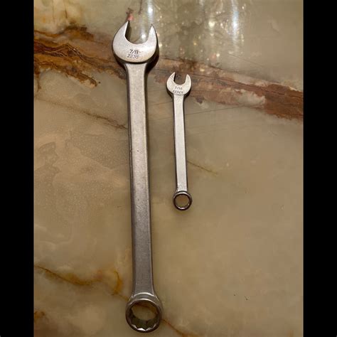 2 عدد آچار یکسر رینگی قدیمی آمریکایی