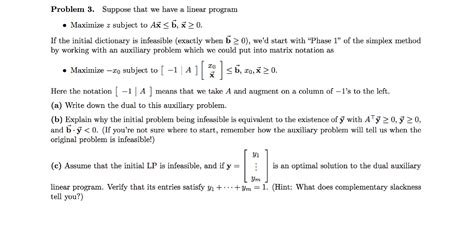 Solved Problem Suppose That We Have A Linear Program Chegg Com