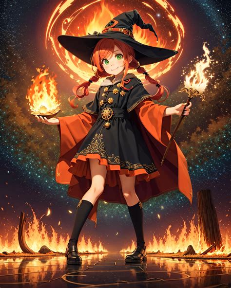 Anime Firemage Girl By Neuromage On Deviantart
