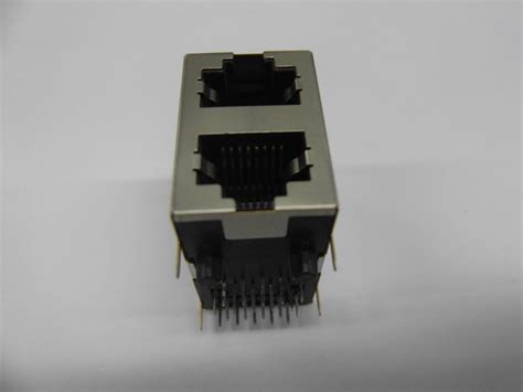 10 100 Base 2x1 2 Port Rj45 Lan Jack Rj45 Receiver Filter Rj45 With