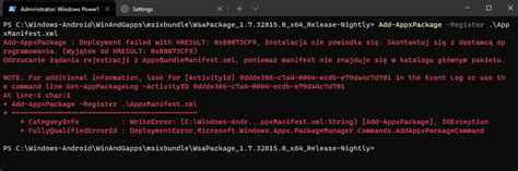 Add Appxpackage Deployment Failed With Hresult 0x80073cff To