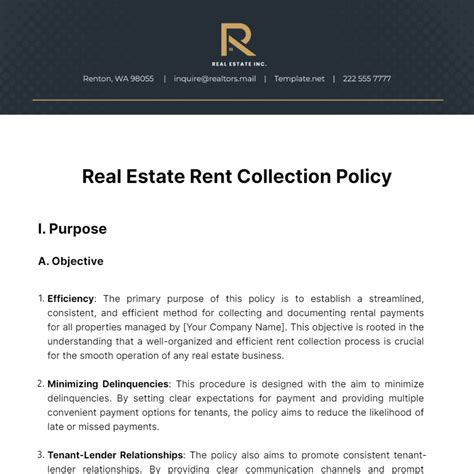 Collection Policy Template Collection Policy Template