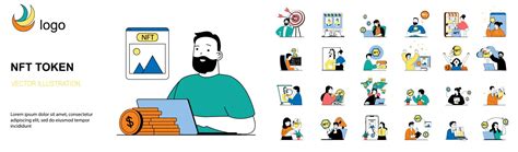 Nft Token Concept Royalty Free Vector Image Vectorstock