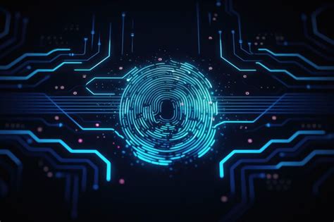 Premium Ai Image Futuristic Biometric Identification Through Fingerprint Scanner Secure Access