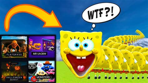 Nextbots In Playground New Swag Soda Guest 666 Hungry Spongebob Worm