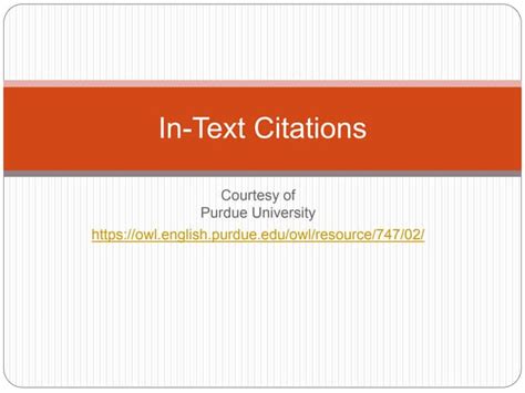 In Text Citations Ppt
