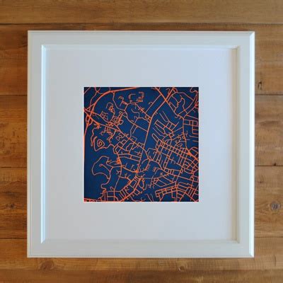 UVA Map From City Prints City Prints Map Art Print Map Art