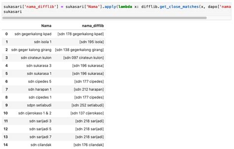 Pandas Fuzzy Matching Basang Data
