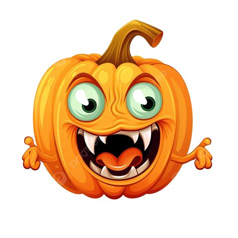 재미있는 귀여운 미친 호박 캐릭터 할로윈 일러스트레이션 괴물 얼굴 Png 일러스트 및 이미지 에 대한 무료 다운로드 Pngtree