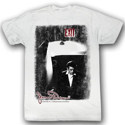 James Dean Shirt Exit Adult White Tee T Shirt James Dean Shirts