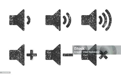 스피커 아이콘 기호 집합입니다 사운드 볼륨 음소거 로고 기호 컬렉션 벡터 일러스트 이미지입니다 흰색 배경에 격리 0명에 대한 스톡 벡터 아트 및 기타 이미지 Istock