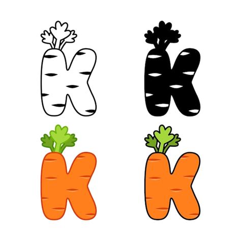 고립 된 플랫 스타일의 알파벳 K 프리미엄 벡터