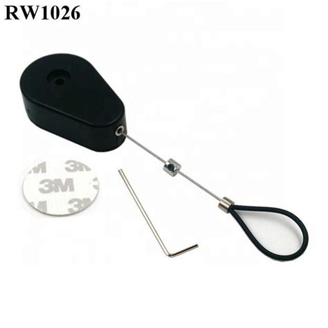 Security Tether Anti Theft Pull Box Retractable Stainless Steel Wire Rope Security Tether