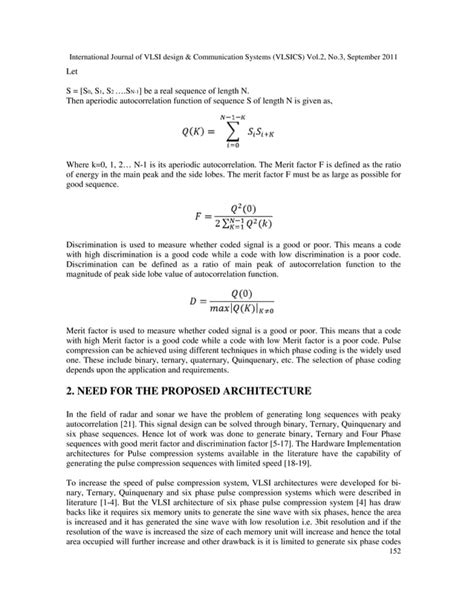 Area Optimized Fpga Implementation For Generation Of Radar Pulse Com Pression Sequences Pdf