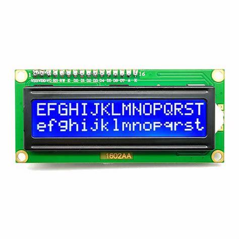 16x2 1602 Character Lcd Display Blue 8bit Mpu Parallel 5v Small Alphanumeric