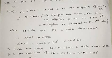 A Circle Passes Through The Vertices Of A Right Angled Triangle Show That The Centre Of The