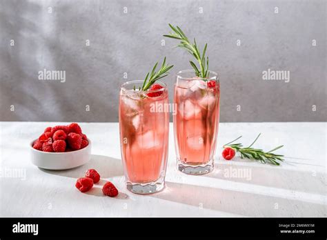 Summer Refreshing Non Alcoholic Cocktails Raspberry Lemonade Garnished