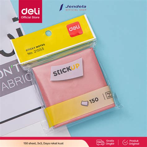 Sticky Note Deli 3x3 Memo Tempel 150 Lembar Kertas 80g Untuk Sekolah