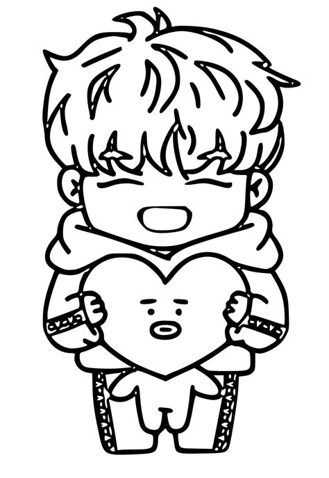 Desenho E Imagem Bts Coração Para Colorir E Imprimir Grátis Para Adultos E Crianças Meninas E