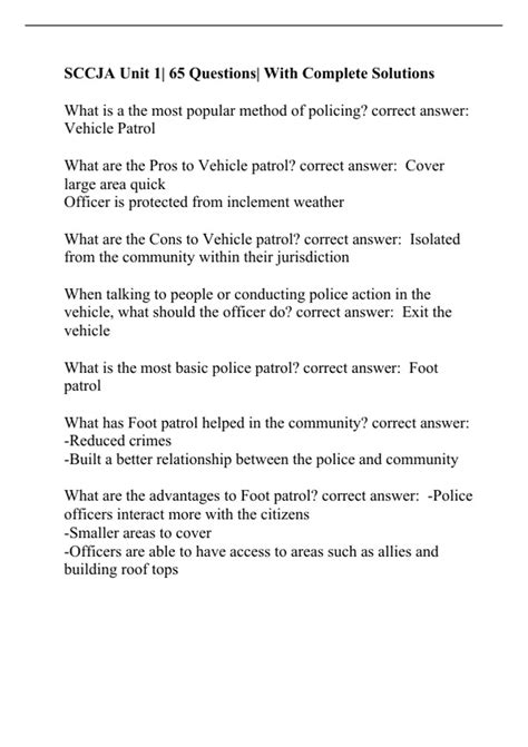 Sccja Unit 1 65 Questions With Complete Solutions Sccja Stuvia Us