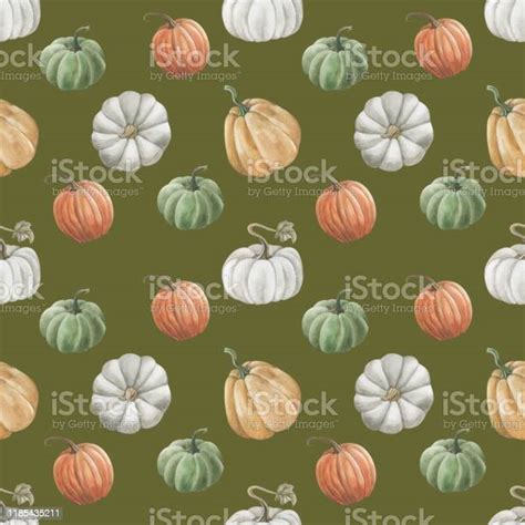 호박과 단풍과 장미 엉덩이와 Viburnum의 열매와 아름다운 원활한 배경 가을에 대한 스톡 벡터 아트 및 기타 이미지 가을 계절 귀 부분 Istock